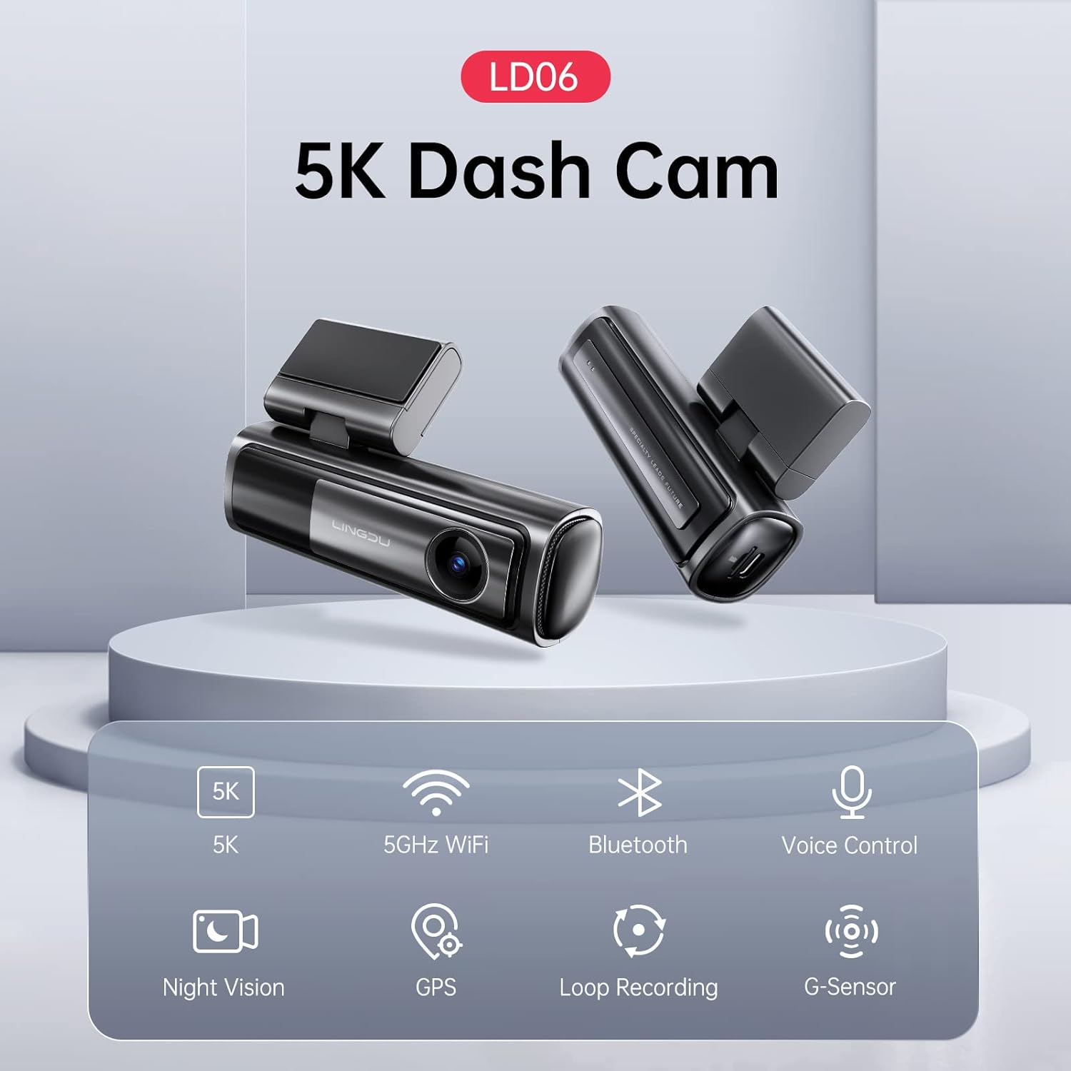 LINGDU LD06 2-Channel Screenless Display Dash Camera – LA DASH CAMS